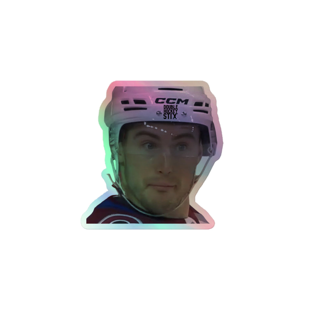 ROSS COLTON SMIRK HOLOGRAPHIC STICKER – doublehockeystix